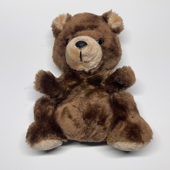 Russ | Toys | Russ Berrie Teddy Brown Bear Hand Puppet Plush Toy Made ...